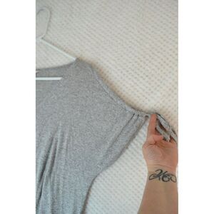 Lucky Brand | Tops | Lucky Brand Womens Large Gray Cold Shoulder Short ...